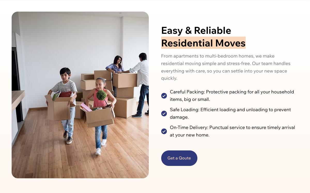 SwiftMove Moving | Wix Marketplace | Wix.com